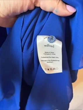 Aritzia | Dresses | Aritzia Wilfred Cobalt Blue Crewneck Silk Dress ...